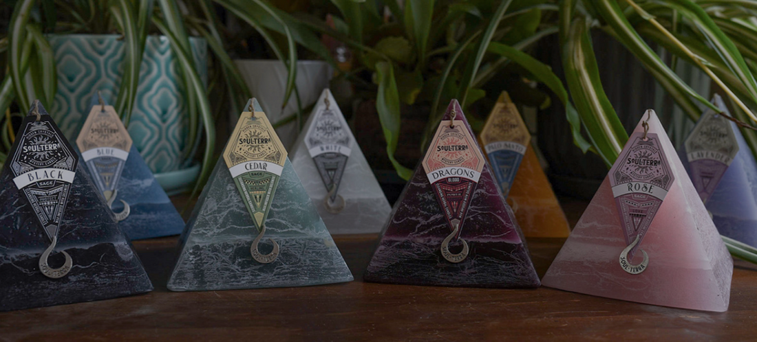 Sage Candles - Hand-crafted with real sage herbs & oils to rid negative ...