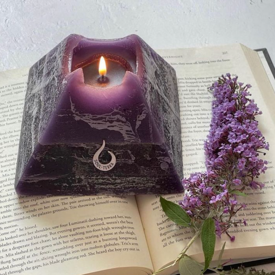 YELLOW SAGE – Crystal Candles by Soul-Terra
