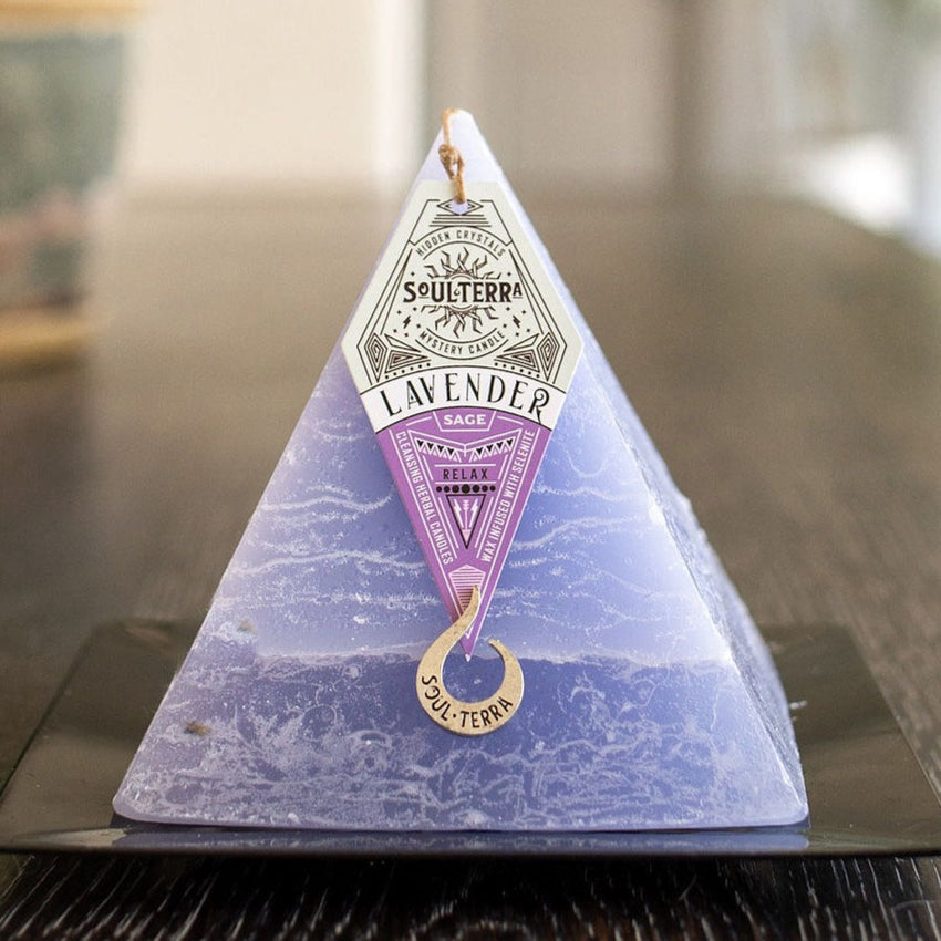 Sage Candles - Hand-crafted with real sage herbs & oils to rid negative ...